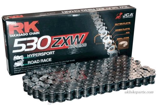 RK ZXW High Performance XW-Ring Motorcycle Chain - 530 Pitch ...