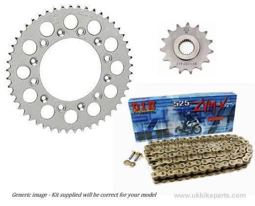 Steel Sprockets and DID ZVMX Gold Chain - Triumph 1050 Speed Triple ...