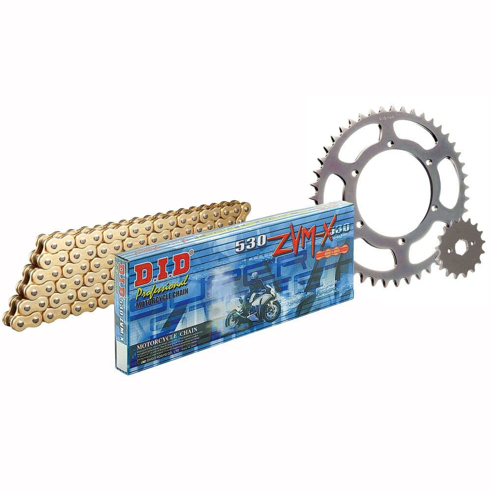 Steel Sprockets and Gold DID X-Ring Chain - Suzuki GSXR 1100 WP/WR 1993 ...