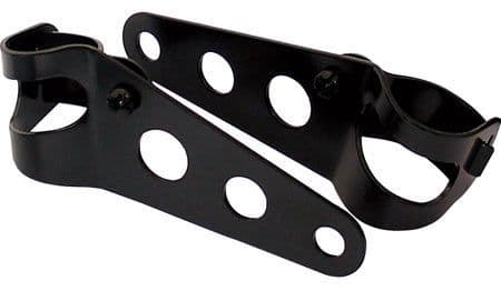 Universal Black Motorcycle Headlight Mounting Brackets