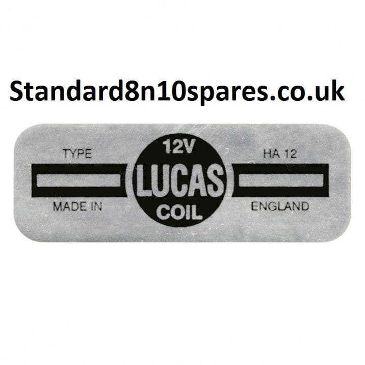Standard 8 10 Pennant Lucas Ignition Coil Sticker