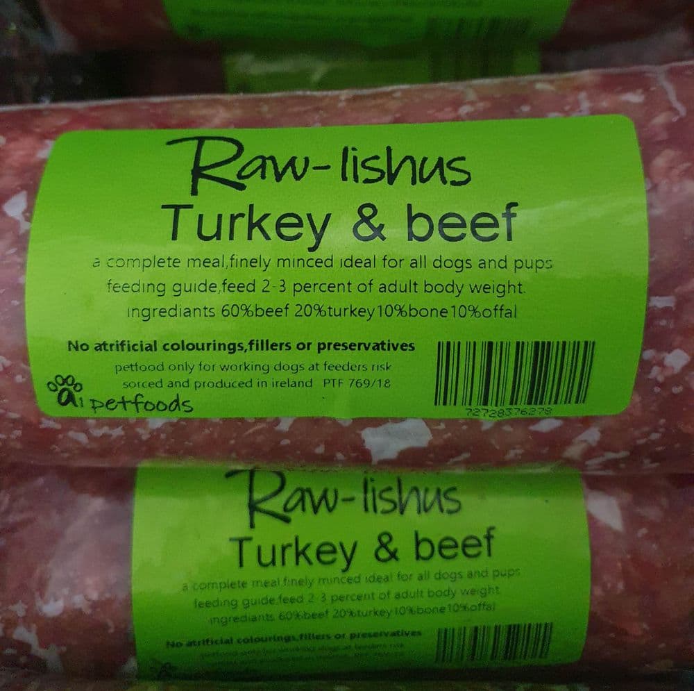 Turkey & Beef - 1KG Raw-lishus