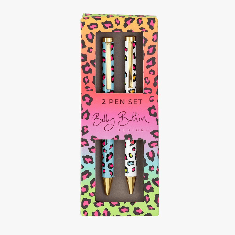 Luxury Boxed Two Pen Leopard Print Set