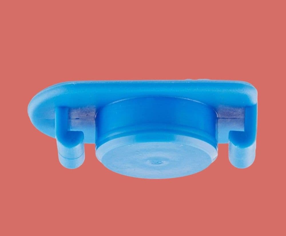 10cc Blue Barrel End Cap Seal AD910-ECB Adhesive Dispensing Ltd