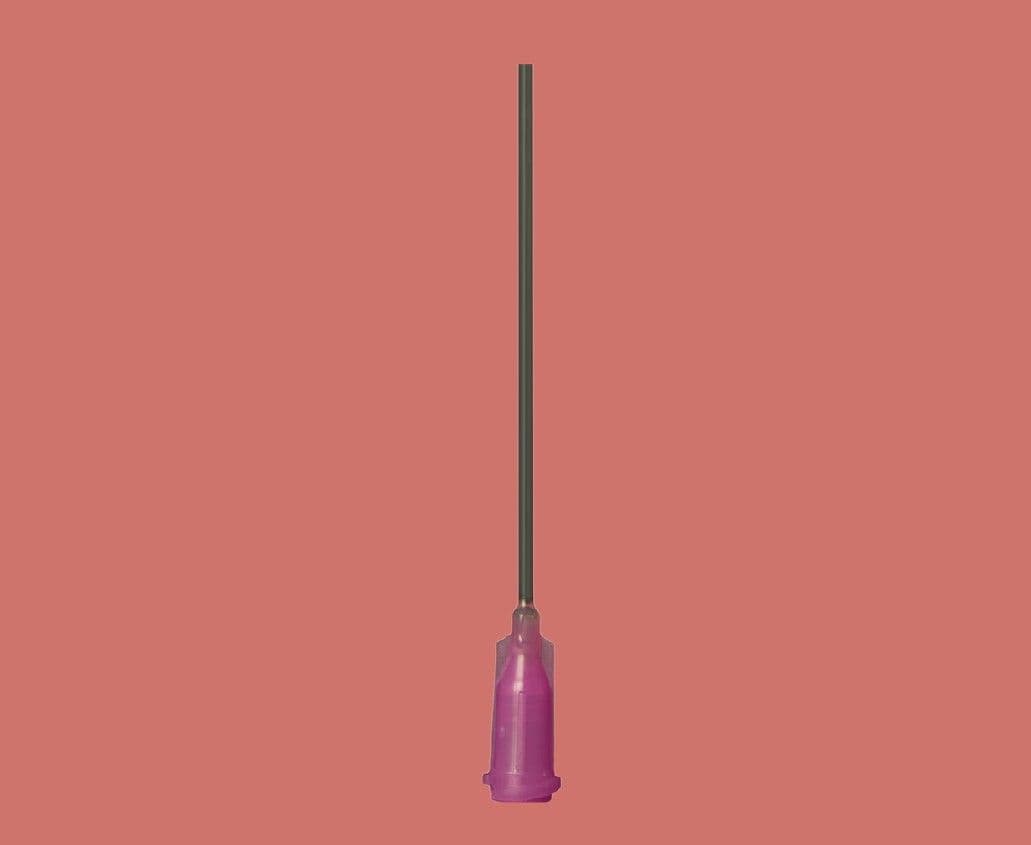 TF16-2 16 Gauge Flexible Tube Teflon PTFE Luer Lock 2" Long Tip Purple ...