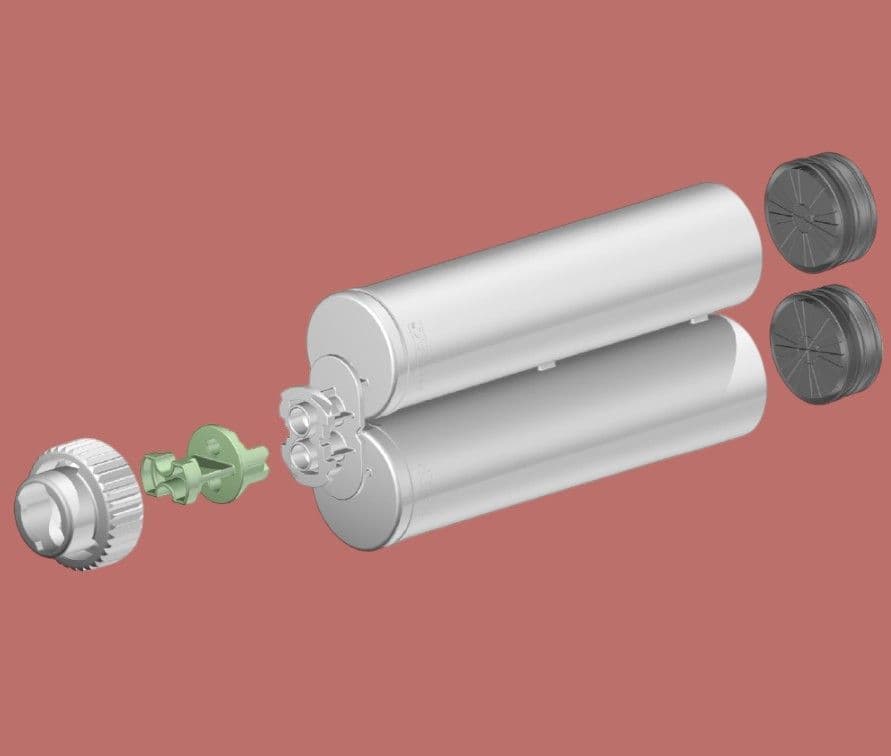 200ml Dual Component Cartridge 1:1 Mix Ratio with Pistons Adhesive ...