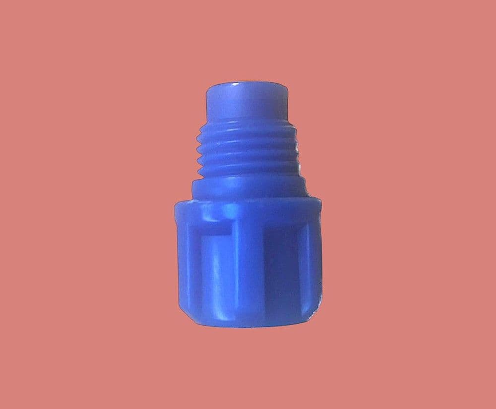 AD6P-BLUE Threaded Cartridge Tip Cap Seal Adhesive Dispensing Ltd