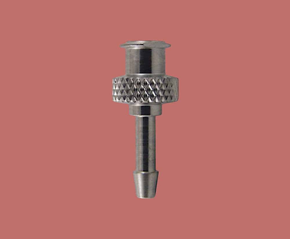 1/16" to 3/32" barb to female luer metal fitting TSD931-1632SB Adhesive ...