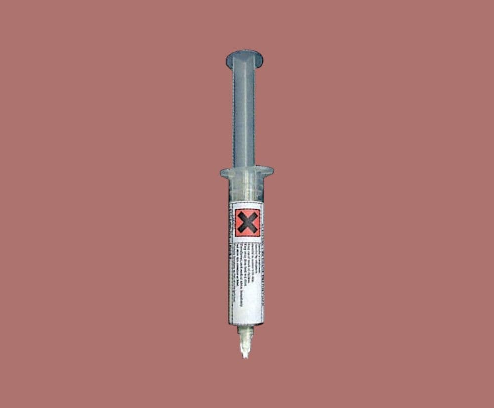 Manual Graduated Syringe filled with DowSil 3140 Clear RTV