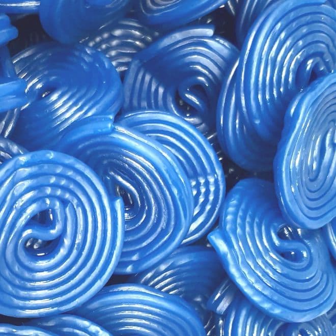 Blue Raspberry Wheels Liquorice