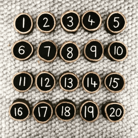 Chalkboard Log Slices