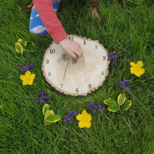 Large Natural Log Slice Clock