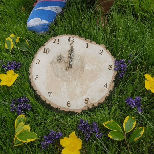 Large Natural Log Slice Clock