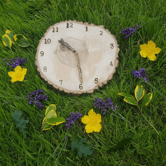 Large Natural Log Slice Clock