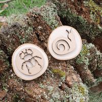 Minibeast Insect Log Slices Play Dough Stamps