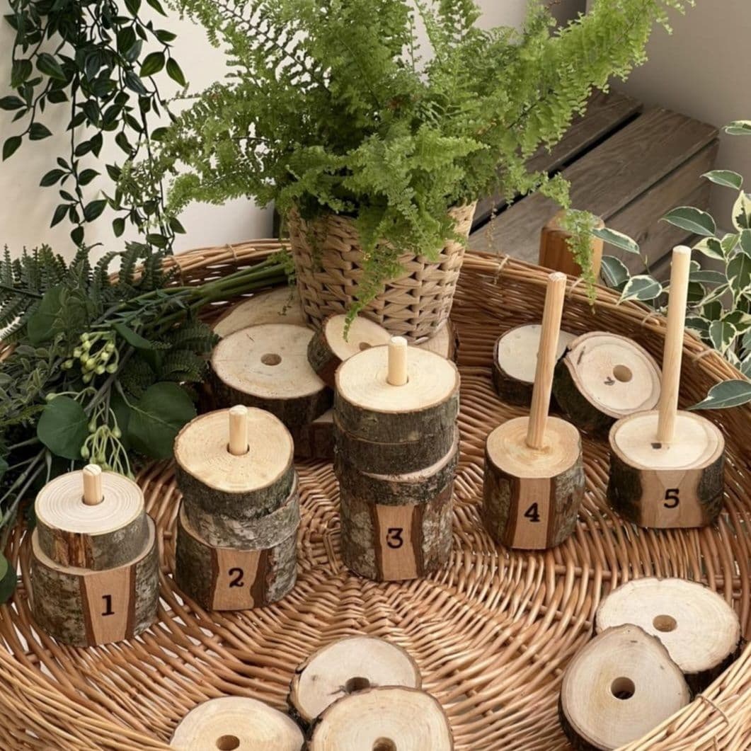 Rustic Log Slice Stacker Counting Rings