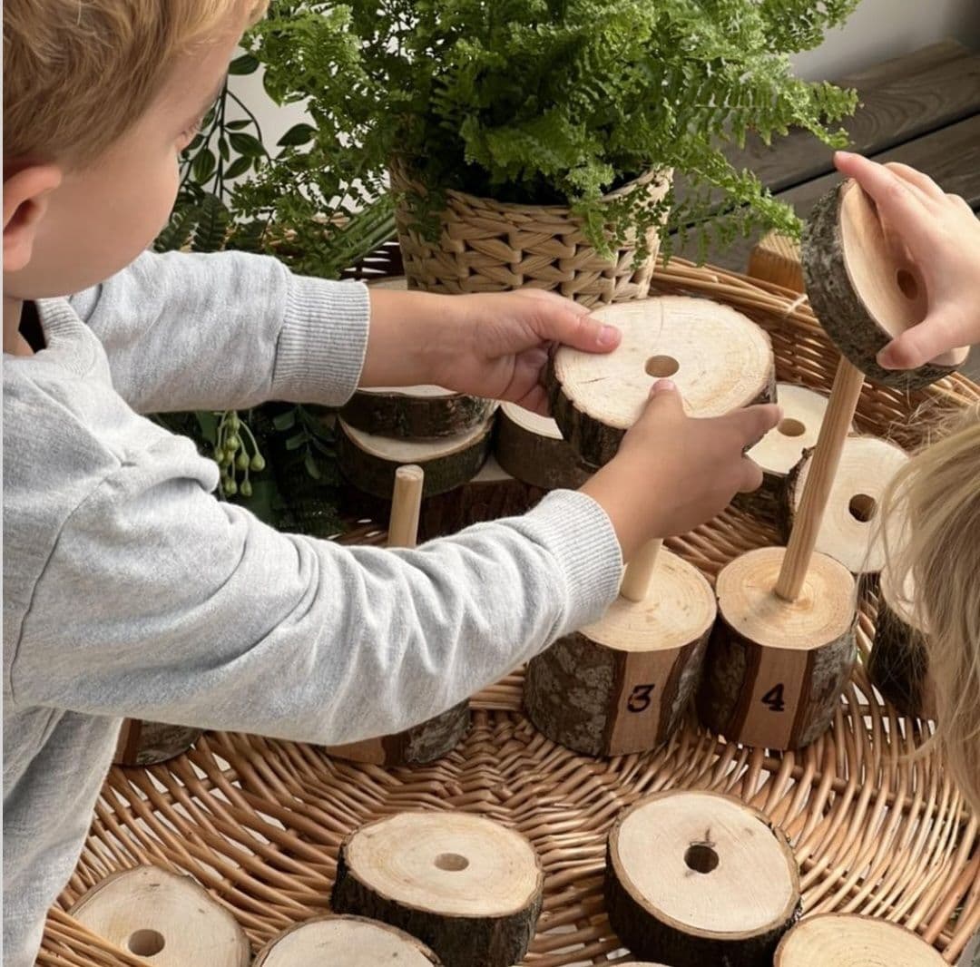 Rustic Log Slice Stacker Counting Rings