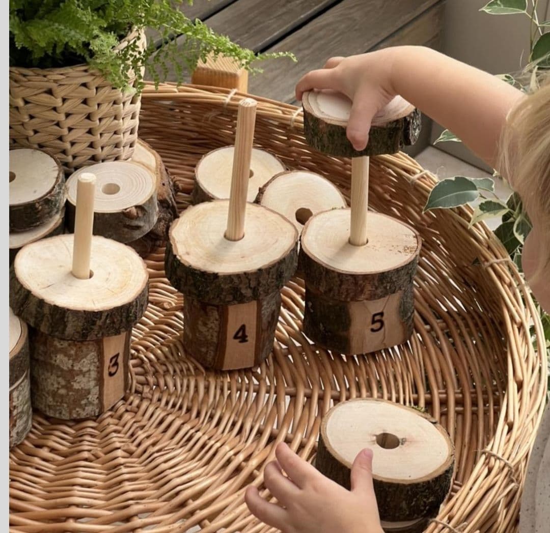 Rustic Log Slice Stacker Counting Rings