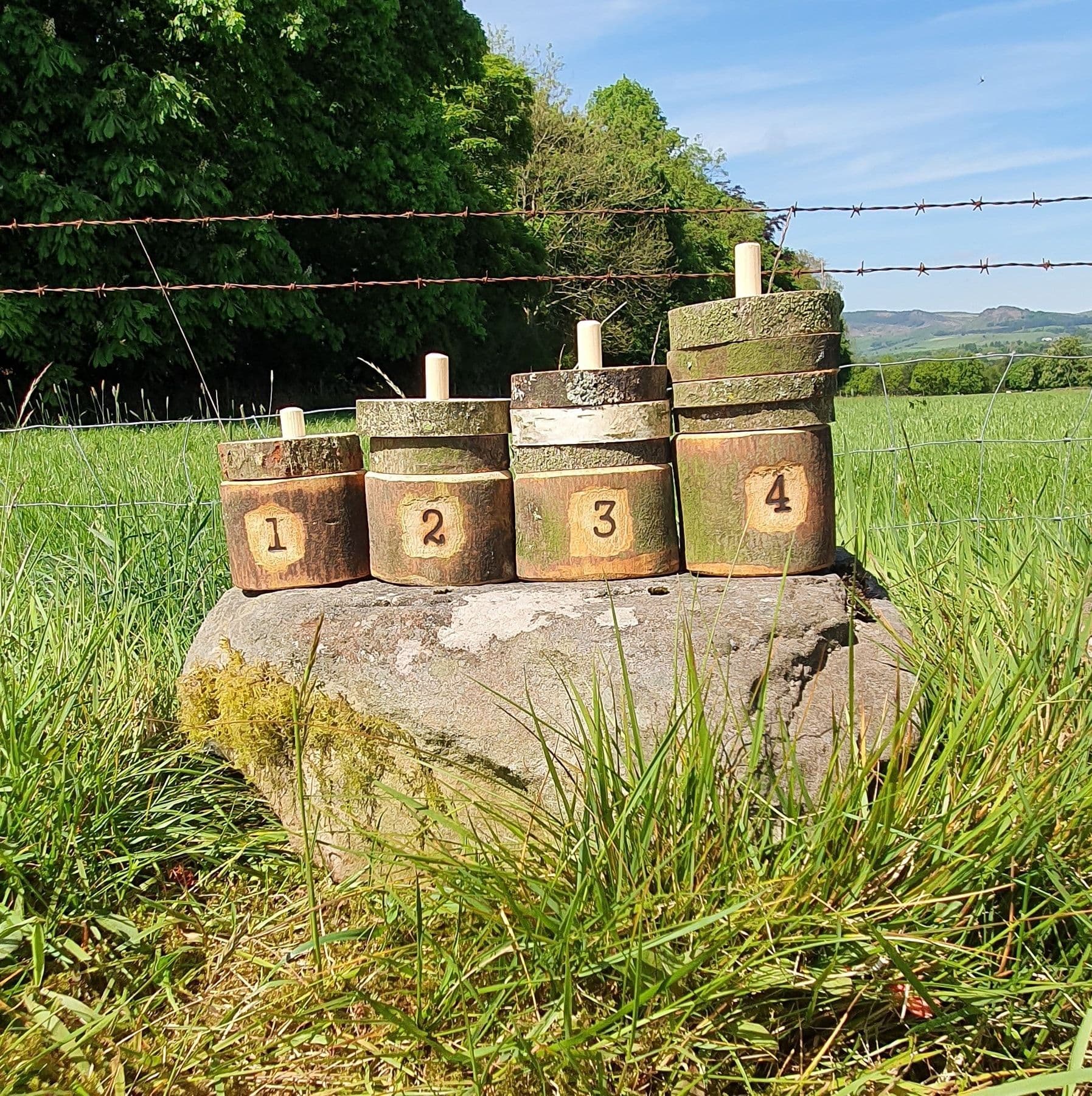 Rustic Log Slice Stacker Counting Rings
