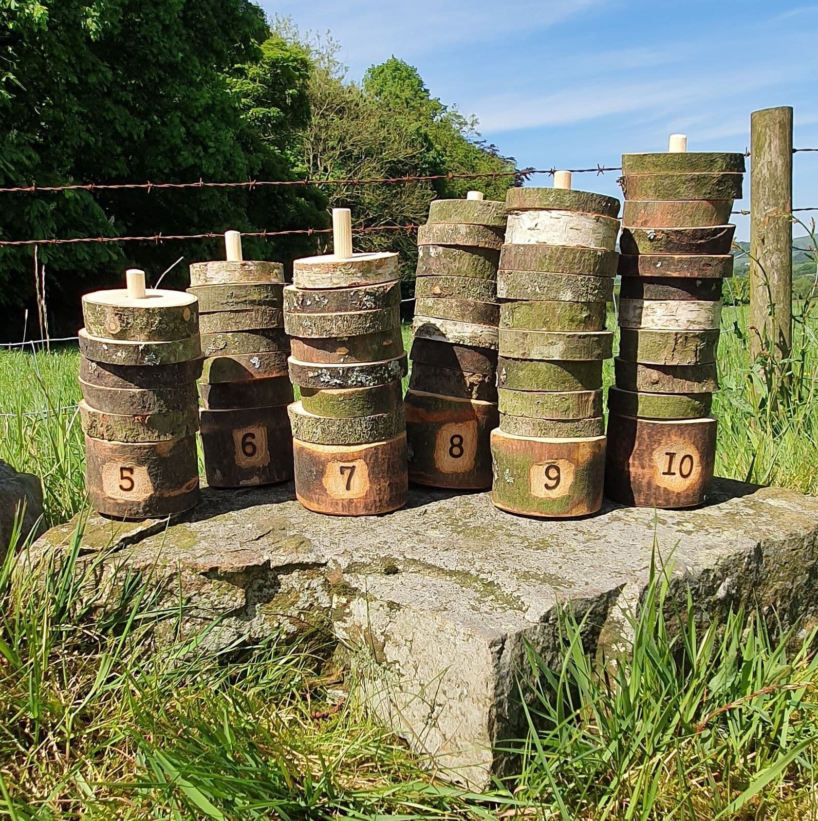 Rustic Log Slice Stacker Counting Rings