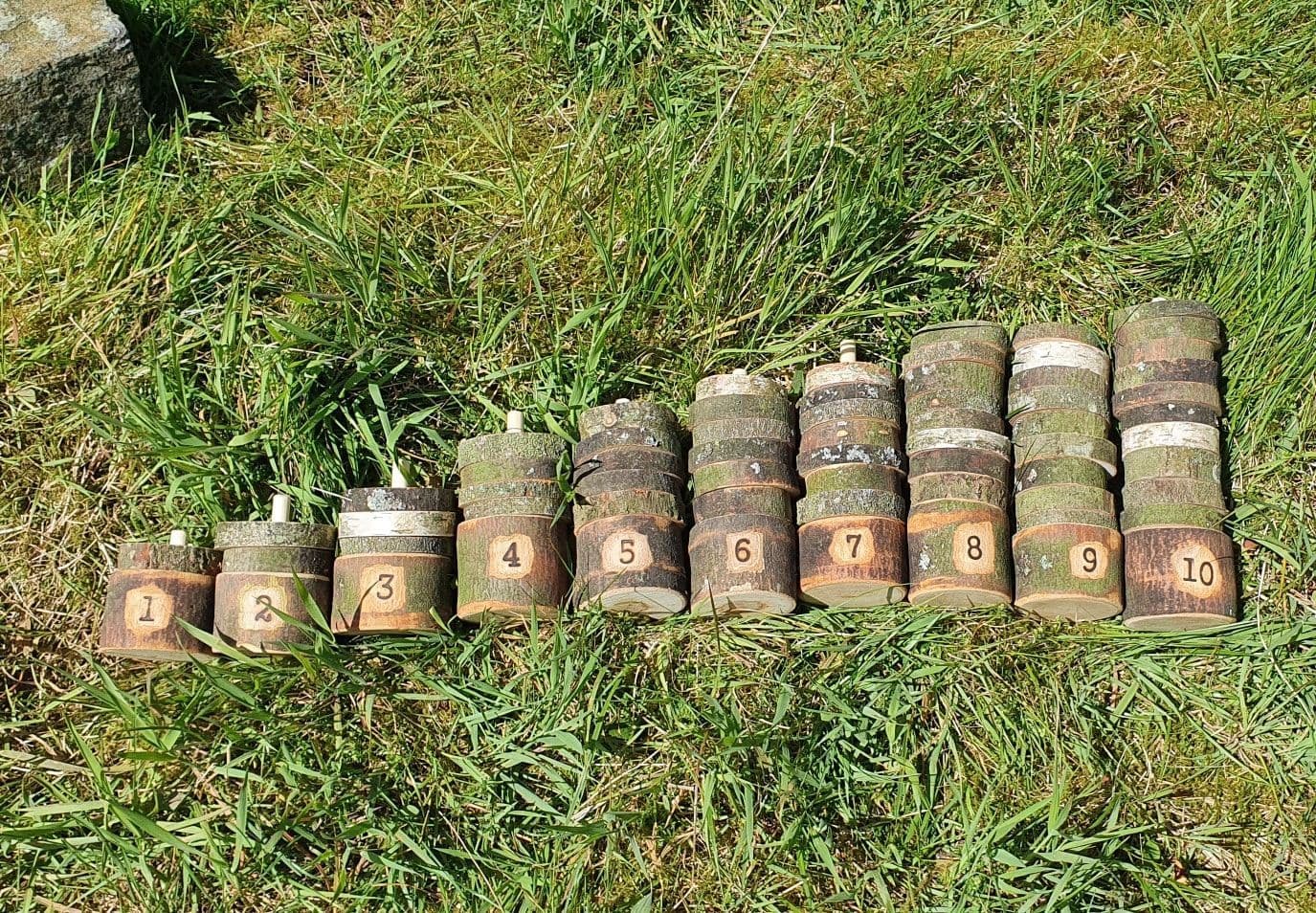 Rustic Log Slice Stacker Counting Rings