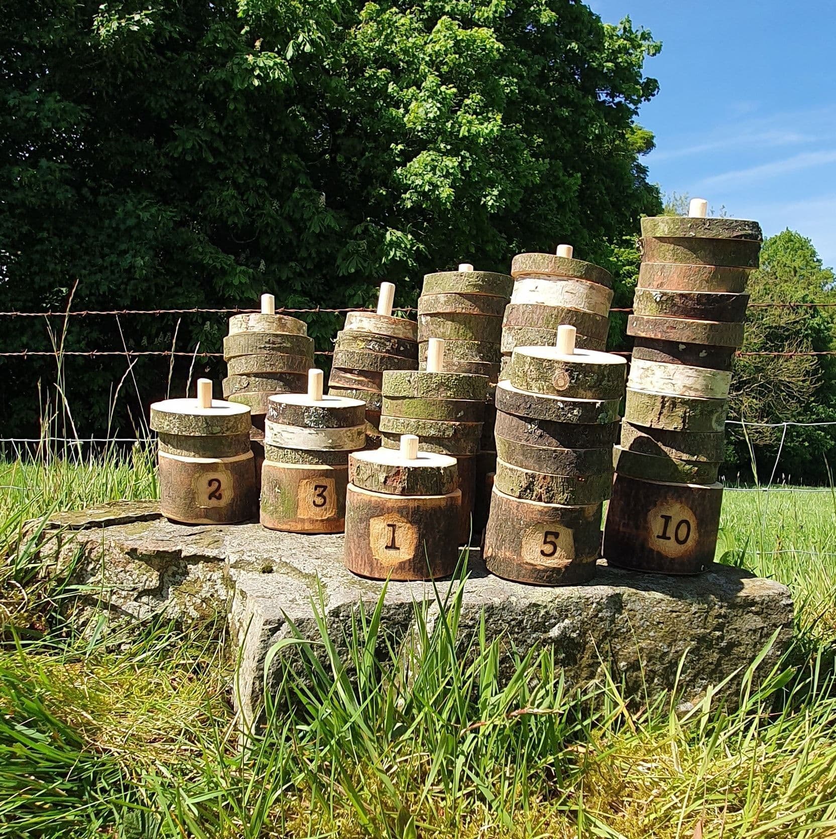 Rustic Log Slice Stacker Counting Rings