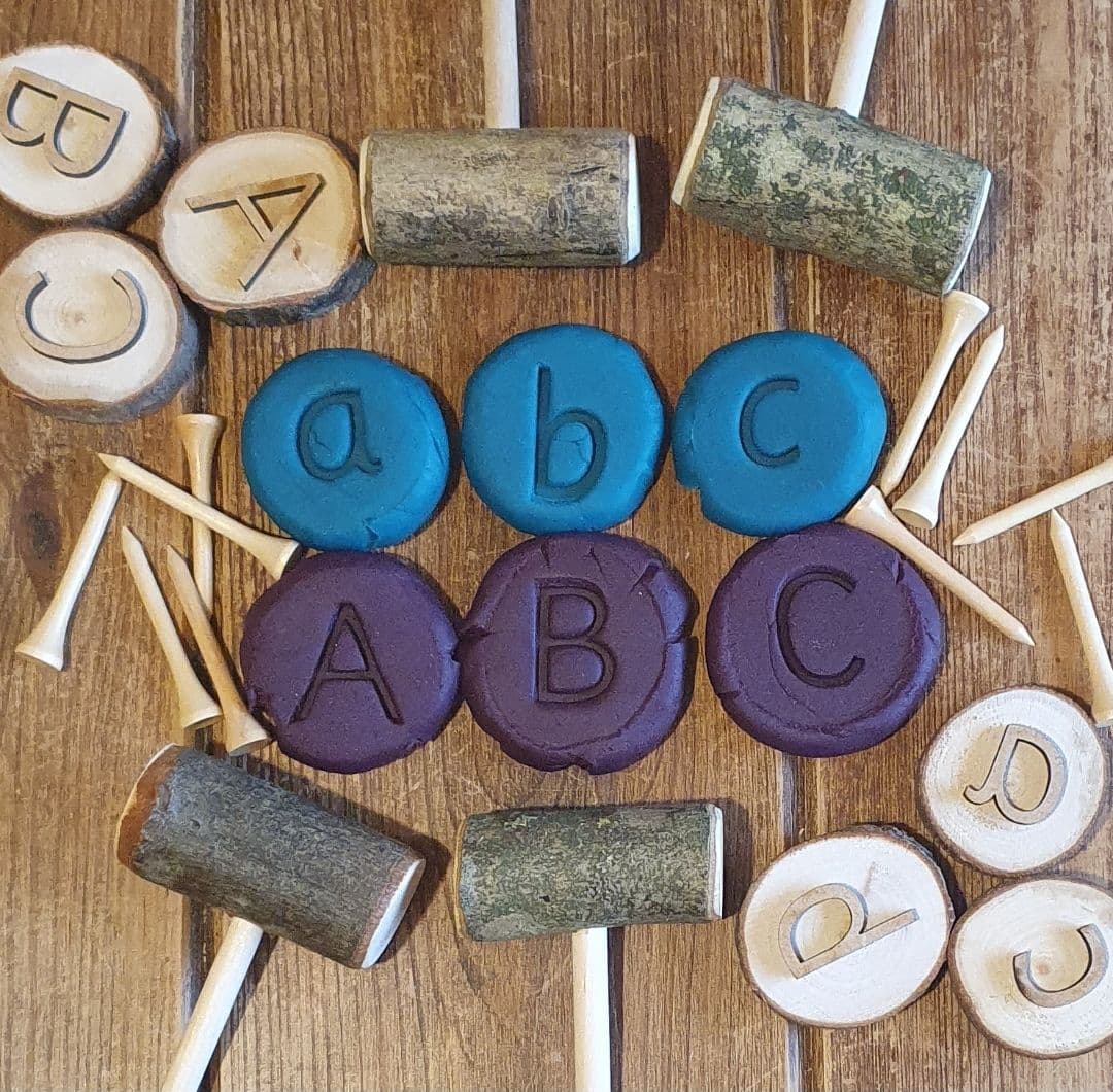 Upper Case Alphabet Play Dough Stamps