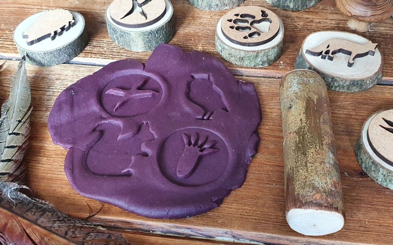 Woodland Animal & Tracks Footprints Play Dough Stamps