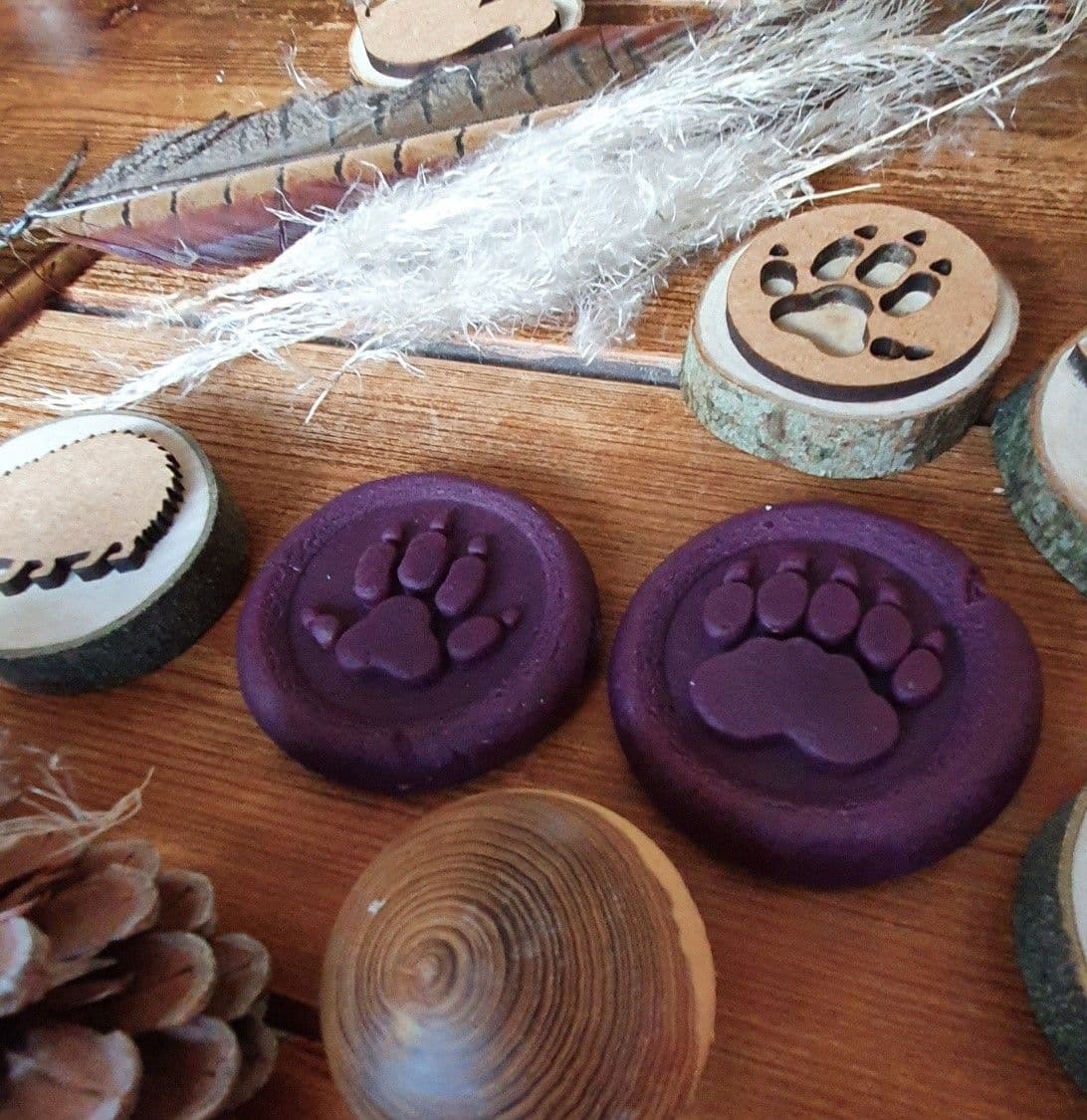 Woodland Animal & Tracks Footprints Play Dough Stamps