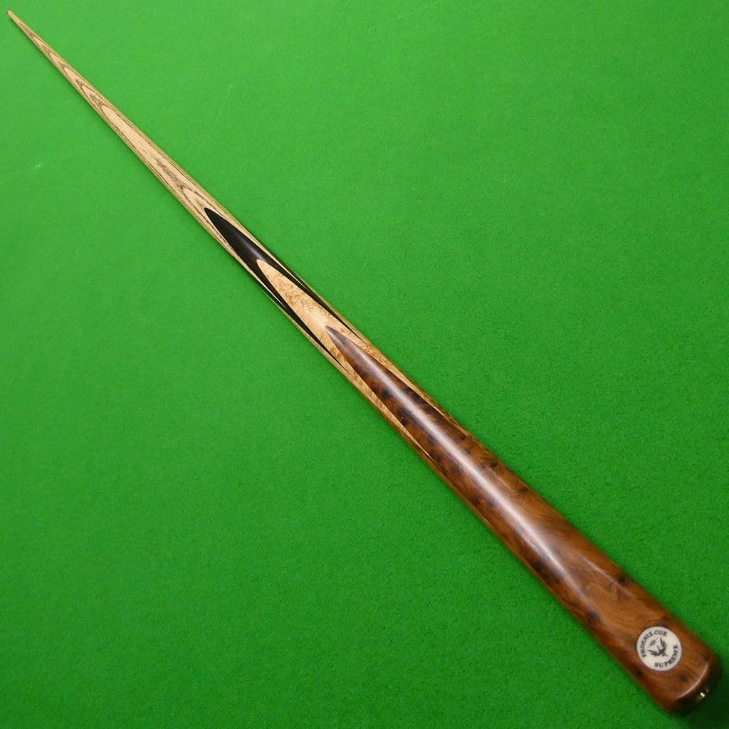 1pc Supreme 15 Hand spliced snooker cue Ash Ebony Birds Eye & Thuya burr B
