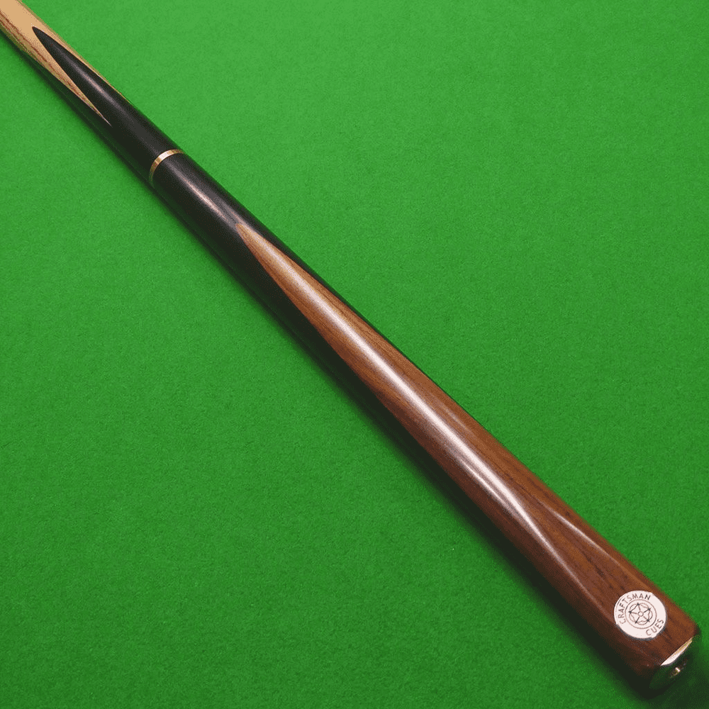 3/4 Craftsman Century Snooker cue - Hand Spliced Ash Ebony & Rose A