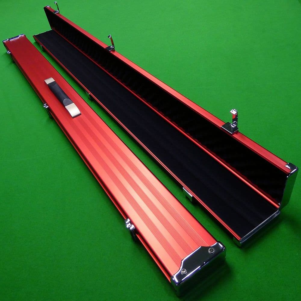 3/4 Pro Line Red Aluminium cue case wide 3 Section