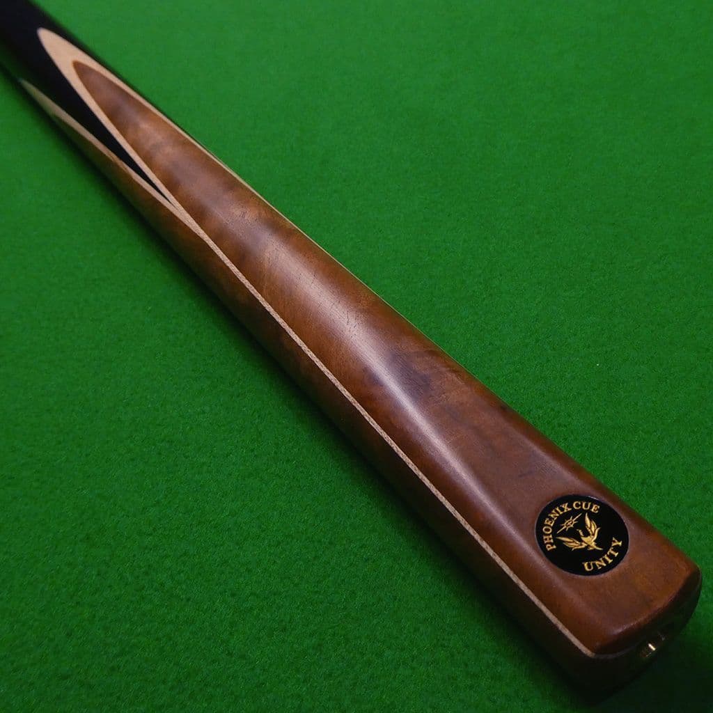 3/4 Unity 40 snooker cue Hand spliced Ash Ebony & Champhor Burl B