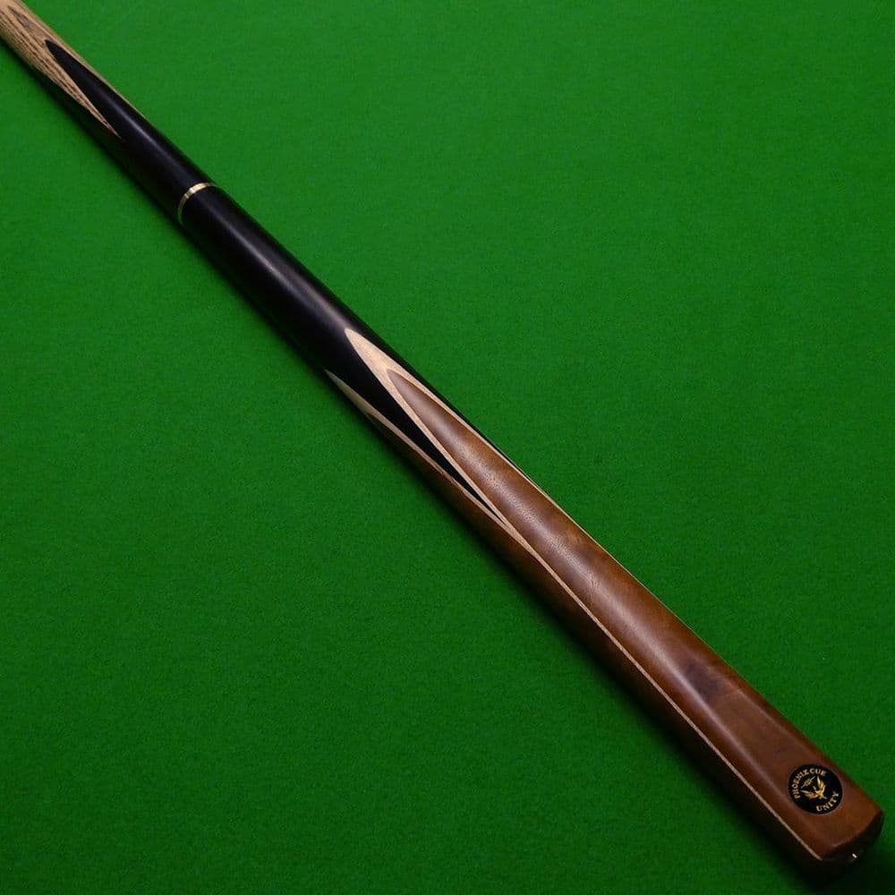 3/4 Unity 40 snooker cue Hand spliced Ash Ebony & Champhor Burl B