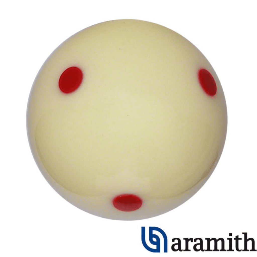 Aramith snooker pro cup dotted white 2 & 1/16"