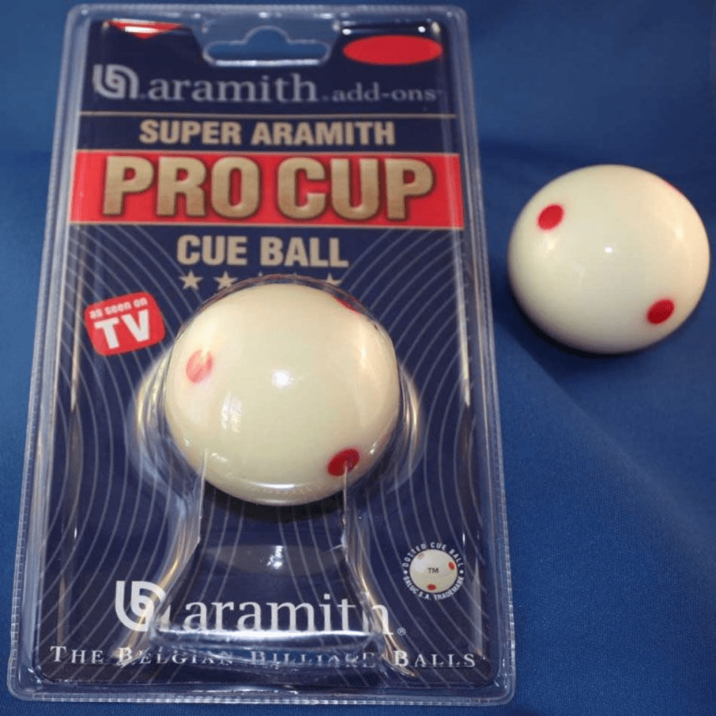 Aramith snooker pro cup dotted white 2 & 1/16"