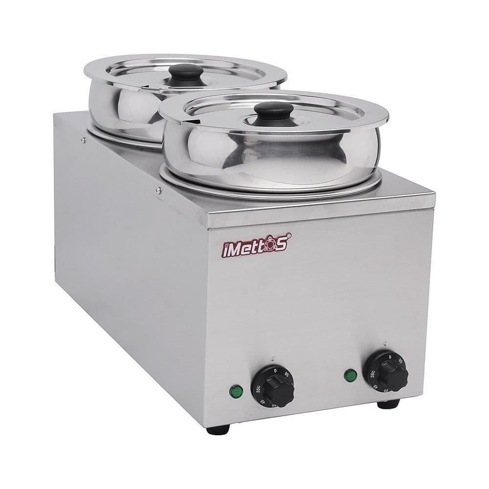 Bain Marie With 2 Round Pots 2 x 6.5 Ltr - BMP-7X2 £194.22