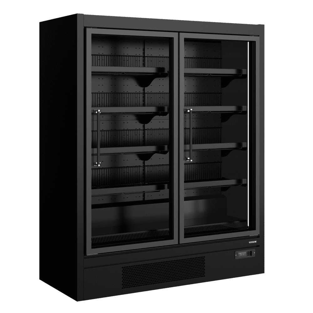 Galaxy GPF2D BLACK - Double Glass Door Multideck Freezer