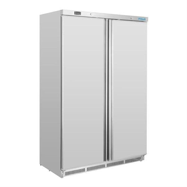 Polar - Double Door Fridge Stainless Steel