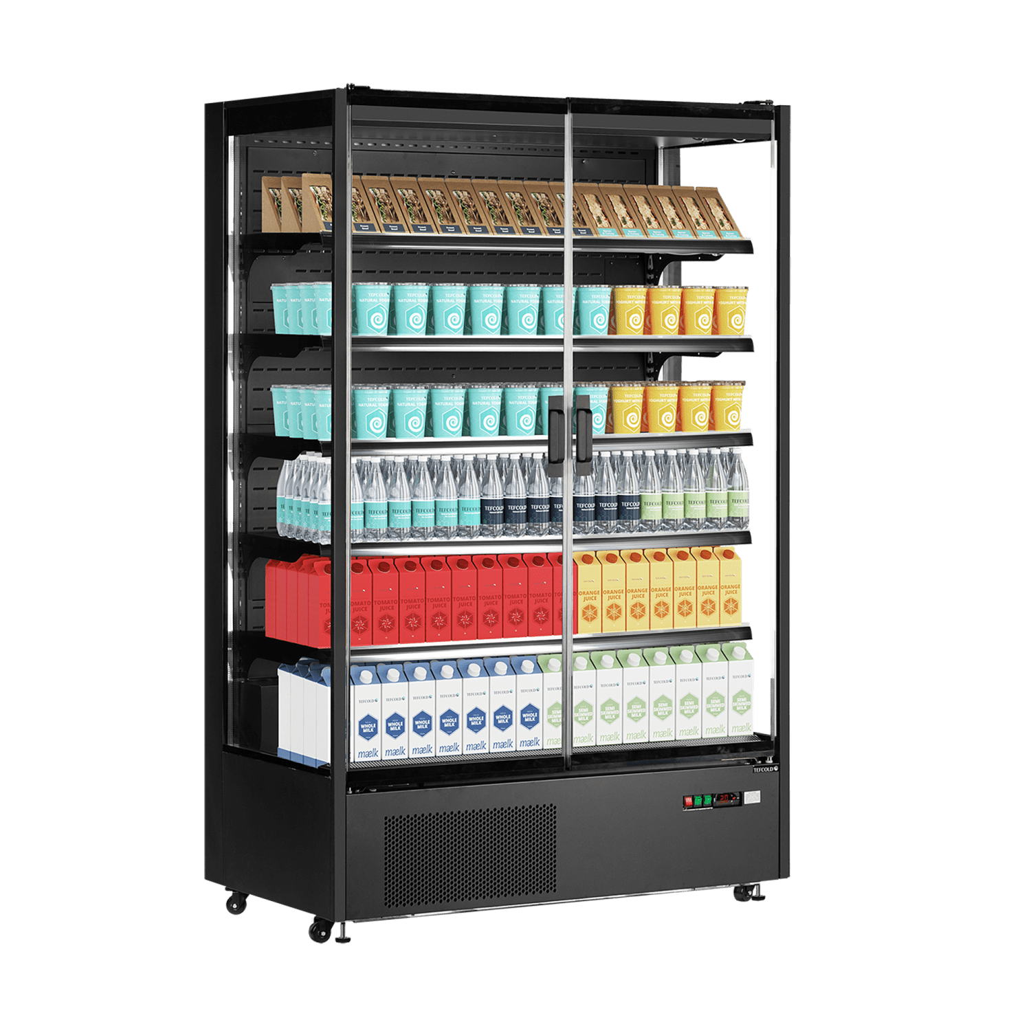Tefcold PC1250B 1.3m Multideck Display Fridge with Glass Doors - Wechillit