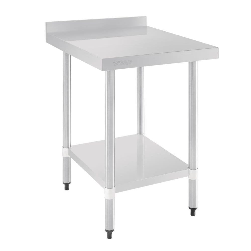 Vogue Stainless Steel Table with Upstand 600mm -GJ505
