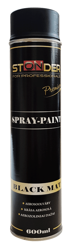 stonder matt black aerosol 600ml
