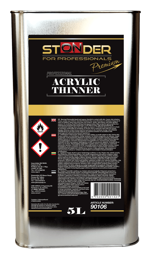 stonder profy 2k acrylic thinner 5 litres