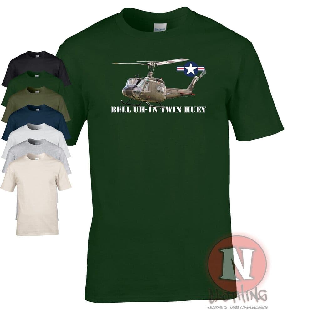Bell UH-1 Iroquois Huey helicopter T-shirt Vietnam war US army Airforce