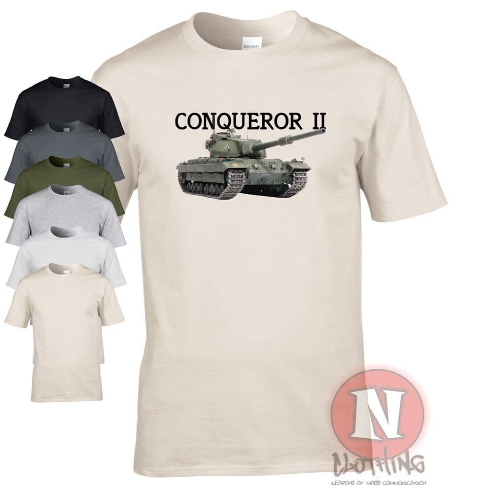 Conqueror tank t-shirt FV 214 cold war British Army MBT 1955 - 66 military