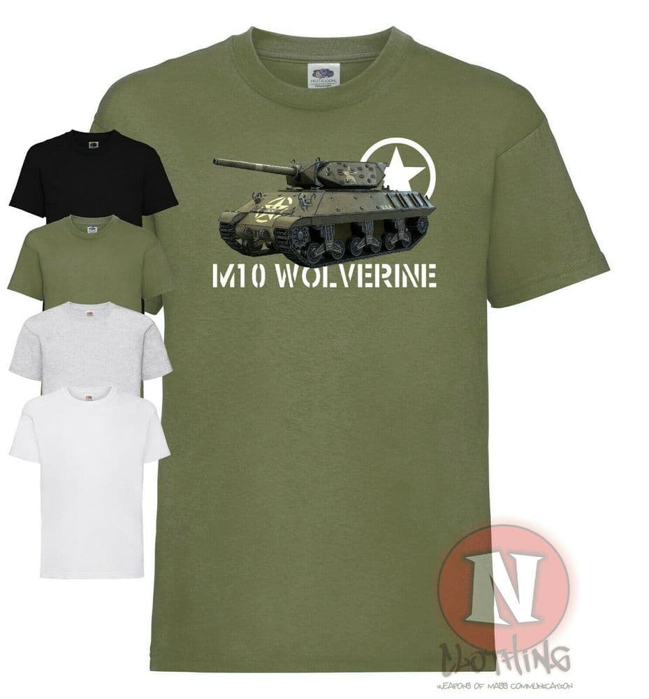 M10 Wolverine tank destroyer T-shirt WW2 US army Allied military ...