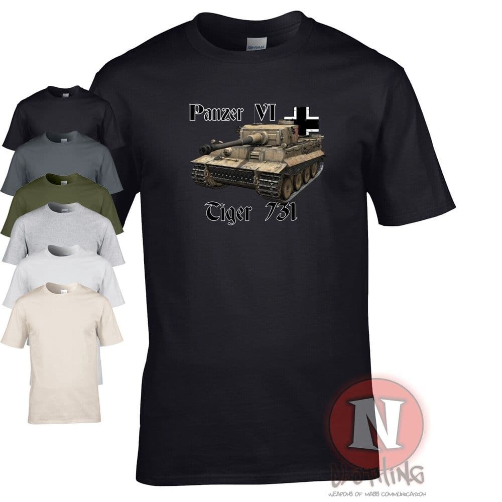 Panzer 6 Tiger 731 tank WW2 German military armour T-shirt World of war ...