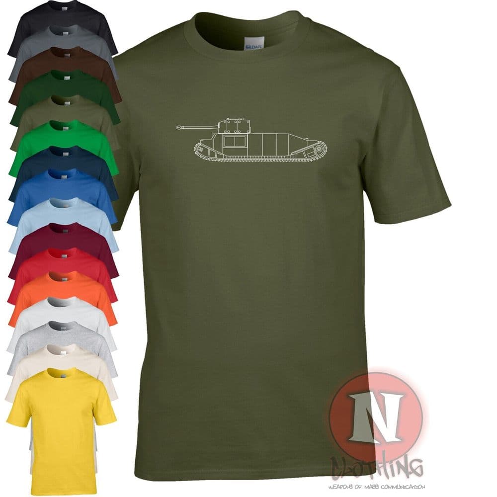 Tog 2 heavy tank t-shirt diagram blueprints WW2 Great Britain