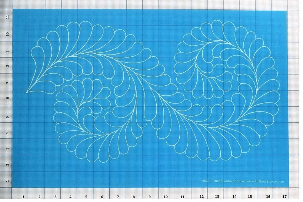 Fancy Feather Border Stencil