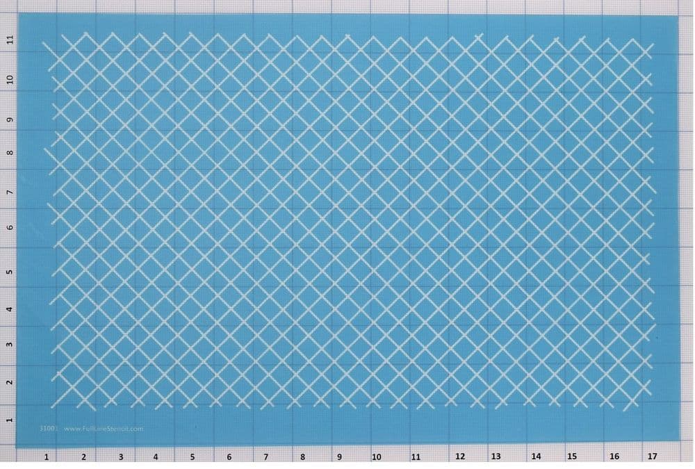 Half Inch Grid On Point Stencil